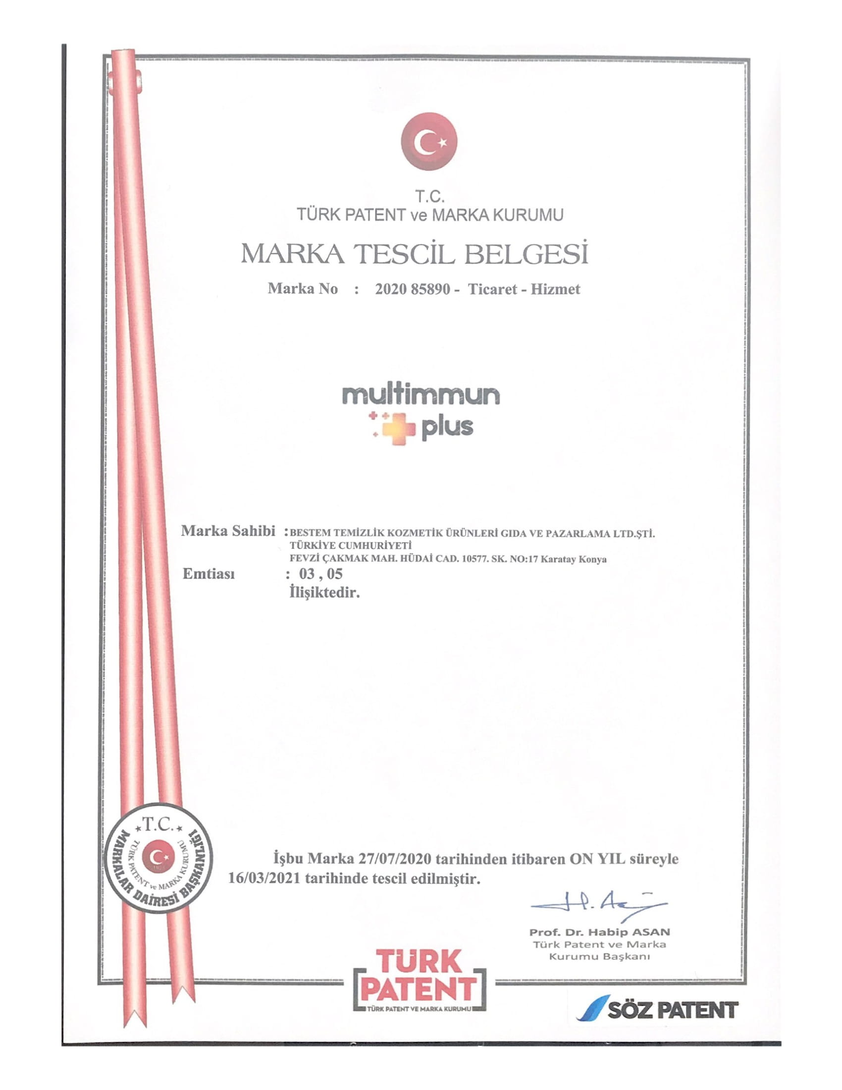 Sertifika ve Belgeler